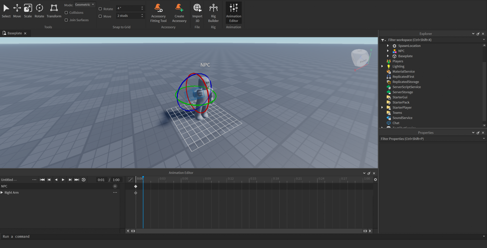 Animations and sounds in Roblox Studio