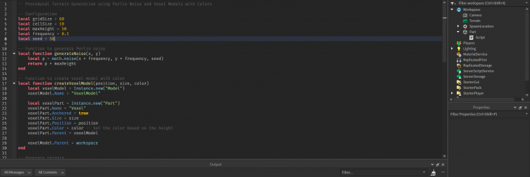 Generating Terrain with Perlin Noise in Roblox Studio