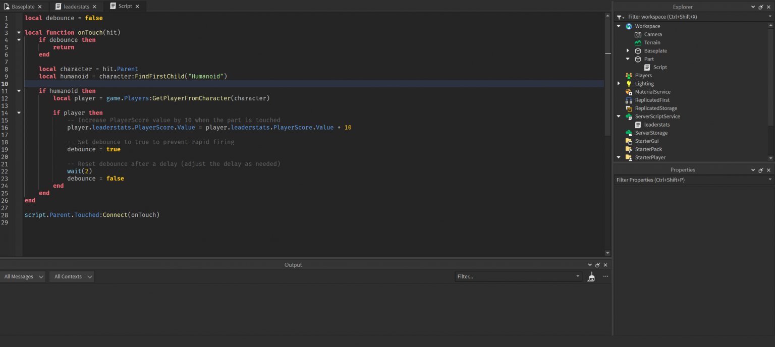 Implement Scoring Logic in Roblox Studio
